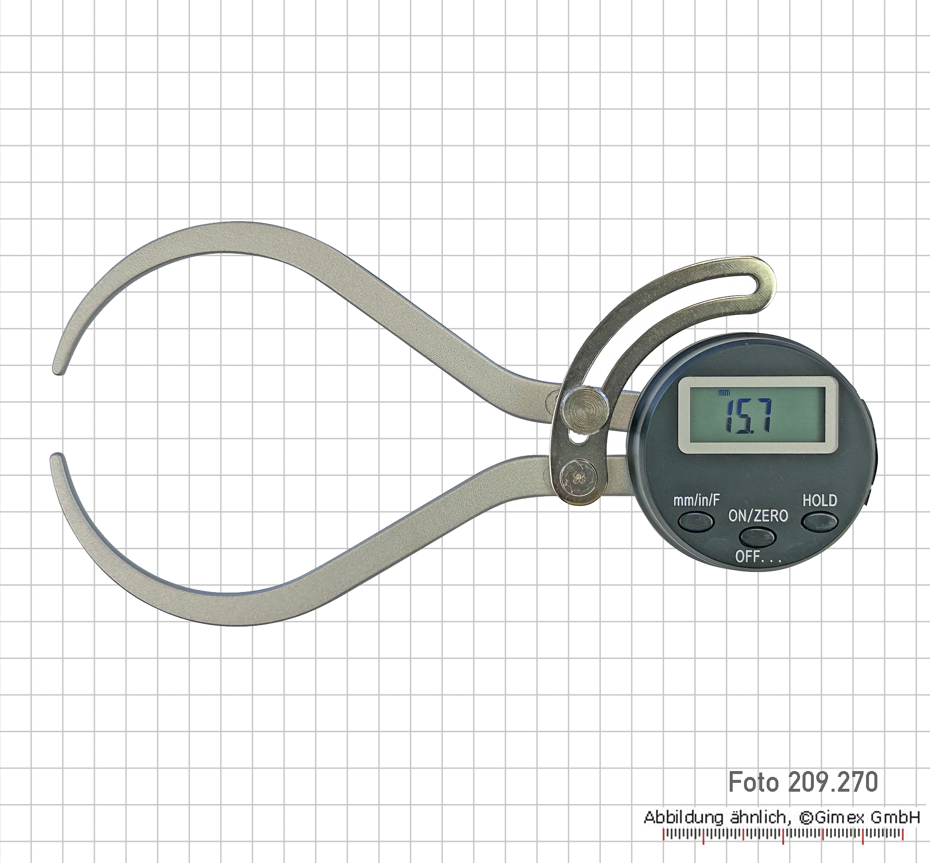 Exactools - Digital caliper gauge for outside measurements, 0 - 10 mm